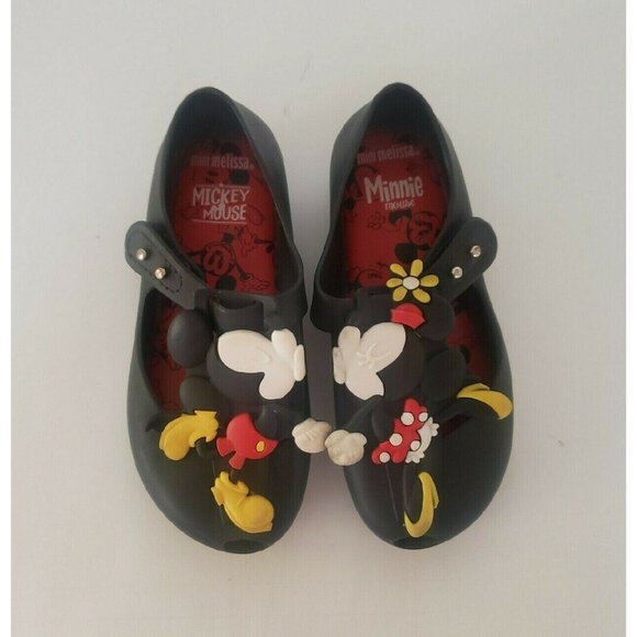 Mini Melissa | Shoes | Kissing Minnie Mickey Mouse Mini Melissa Black ...